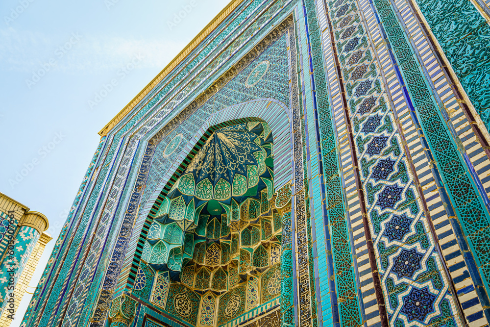 The ancient mausoleum of Shakh-I-Zinda, The Tomb of living King, during ...