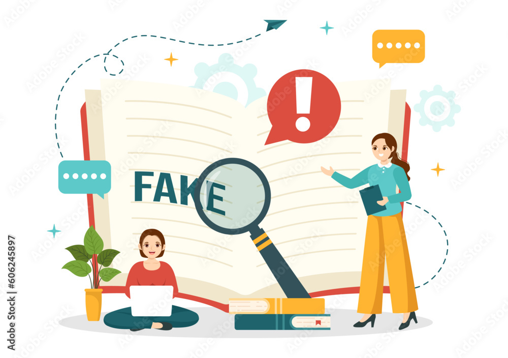 Fact Check Vector Illustration With Myths vs Facts News for Thorough ...
