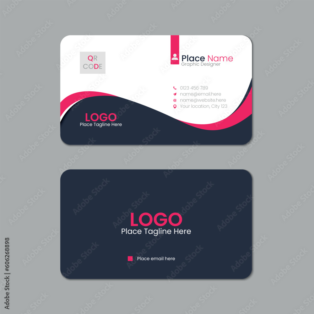 Business card template design with texture and pattern, visiting card ...