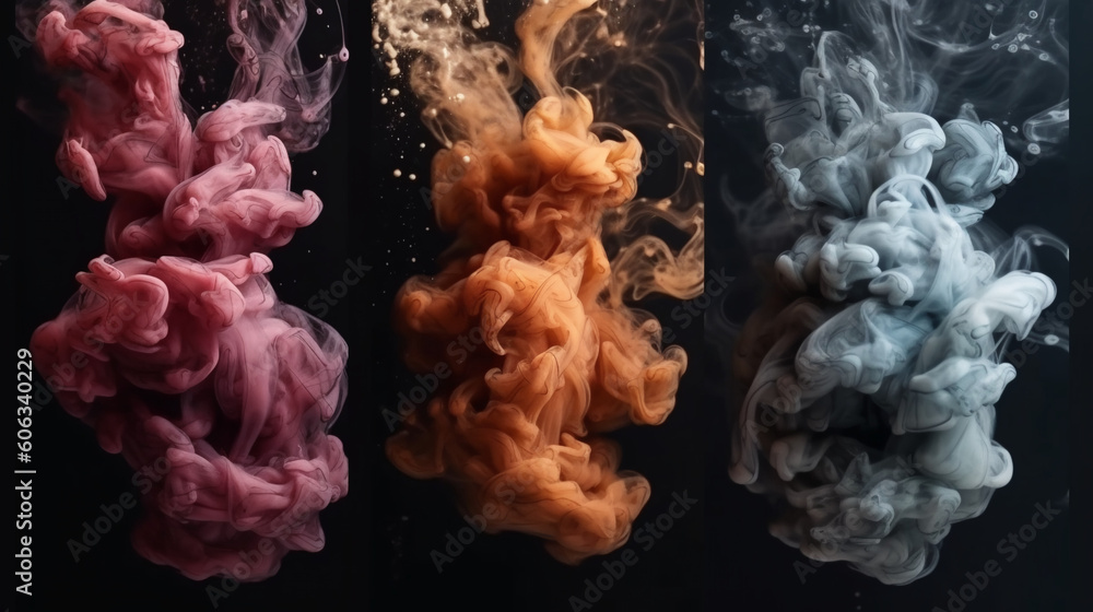 Sfondo fumo colorato. Ai generated. Stock Illustration | Adobe Stock