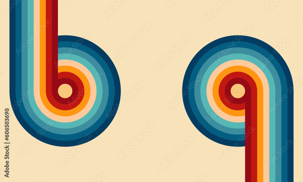 Vintage Striped Backgrounds, Posters, Banner Samples, Retro Colors from ...