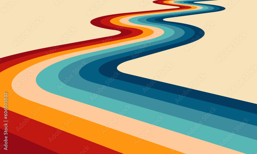 Vintage Striped Backgrounds, Posters, Banner Samples, Retro Colors from ...