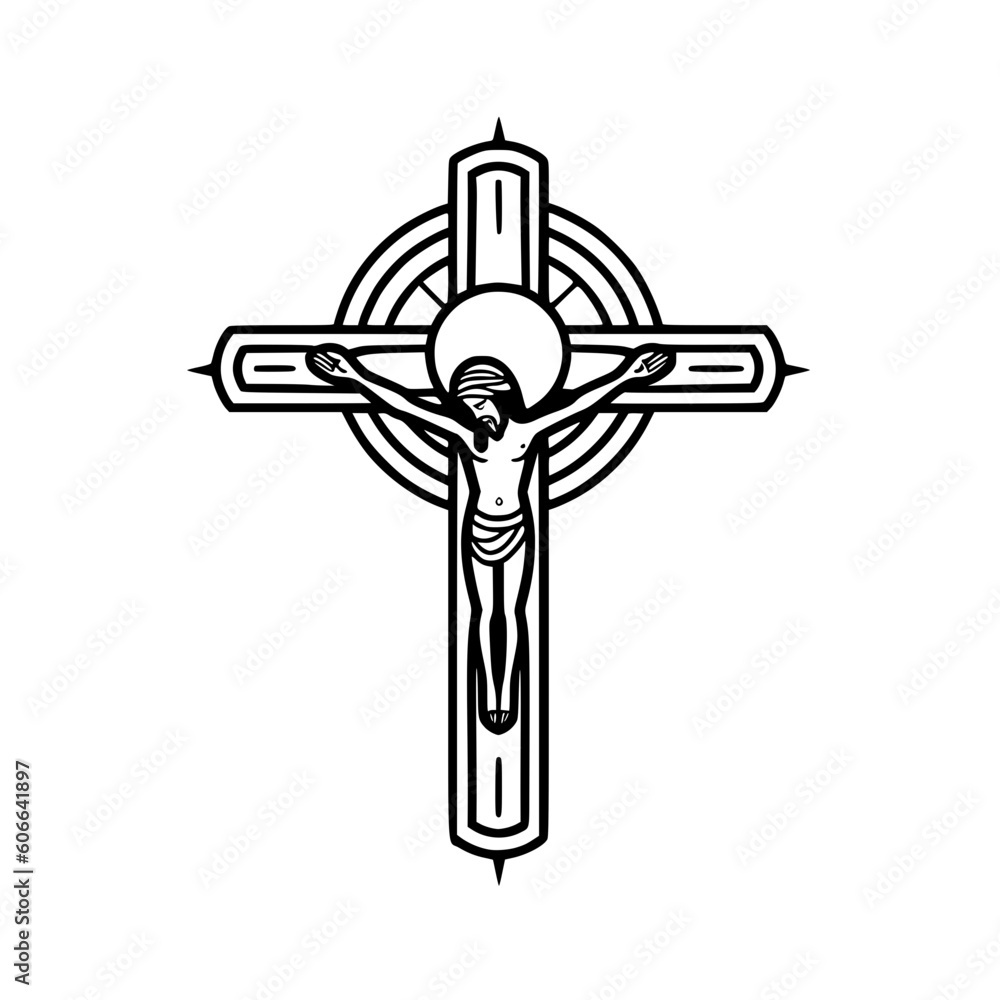 Crucifix vector illustration isolated on transparent background Stock ...