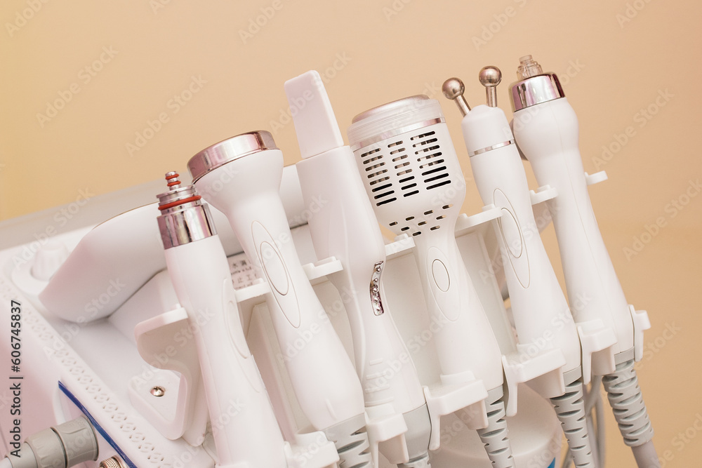 Attachments to the HydraFacial device for facial skin care in a spa ...