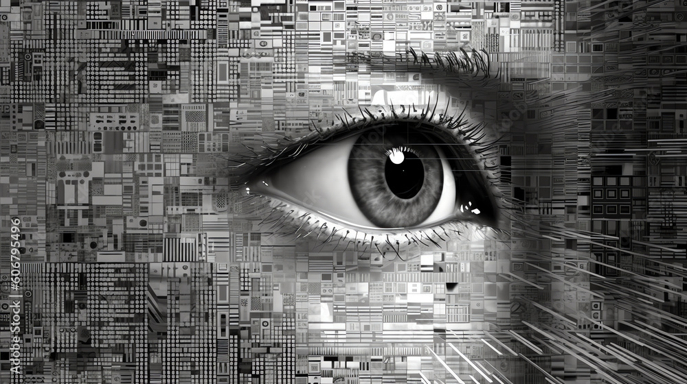 The complexity of digital ethics background. generative AI Stock ...