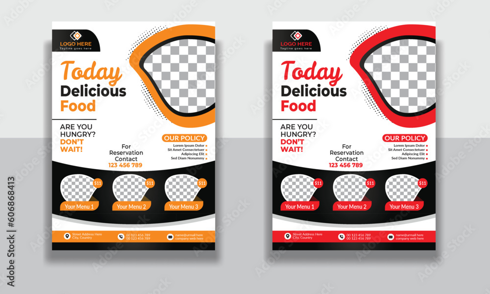 Fast Food Flyer Design Template cooking, restaurant menu, food ordering ...