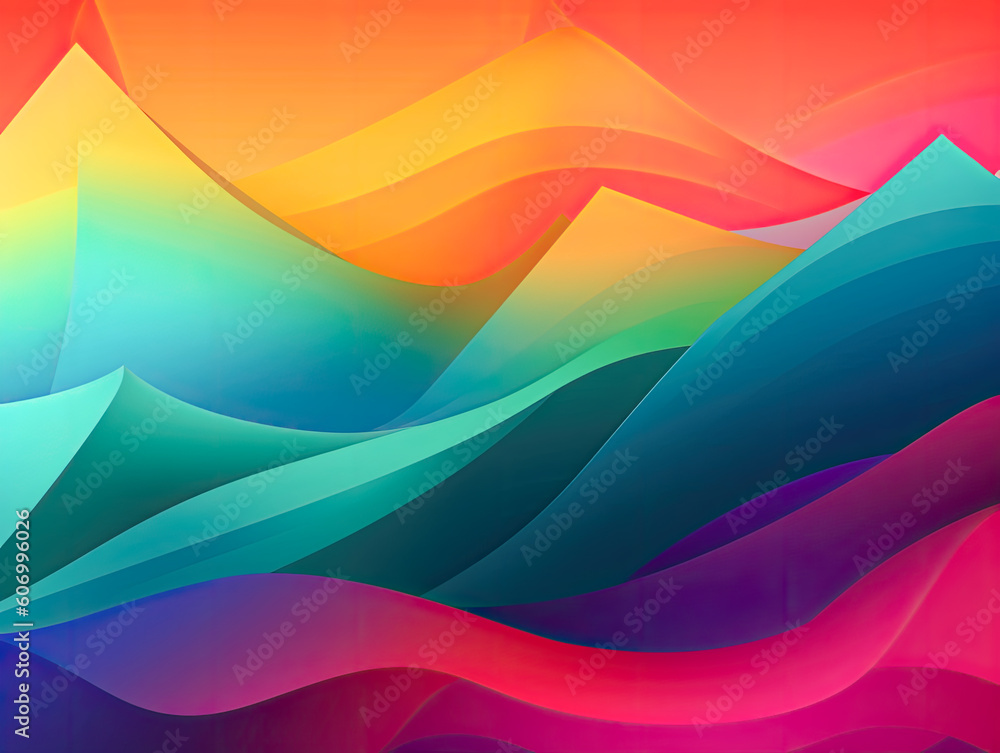 Multi layers color texture 3D papercut layers in gradient banner ...