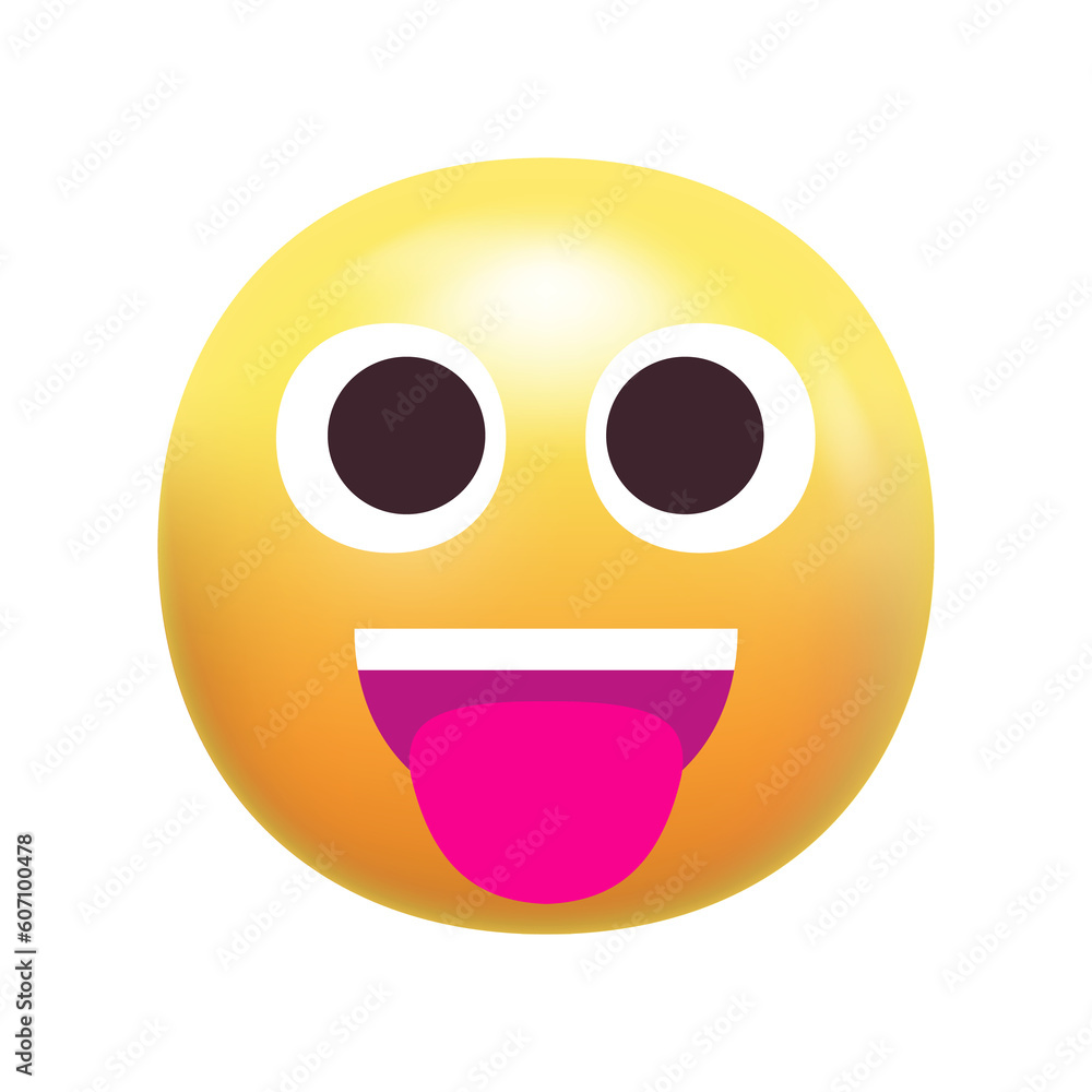 tongue emoji happy face. smiley emoticon with stuck out tongue and open ...