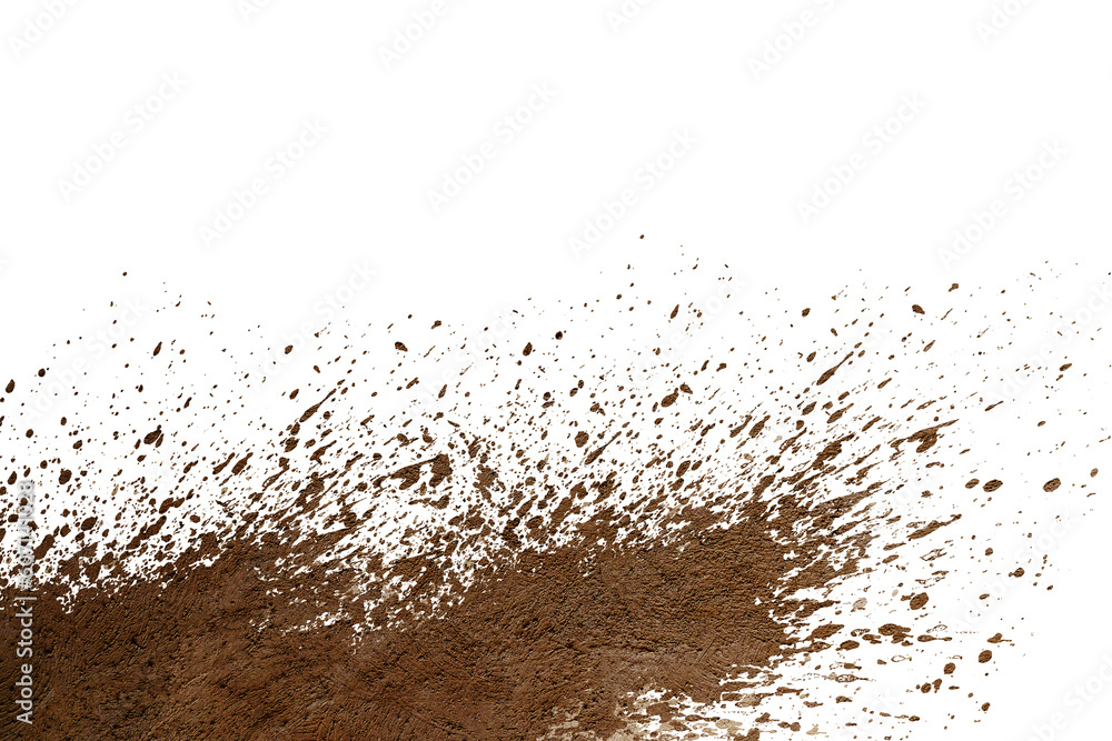 mud splash isolated transparency background.. Stock Photo | Adobe Stock