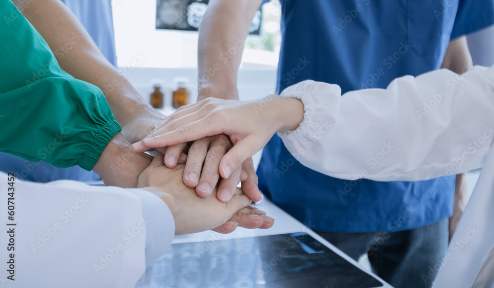Professional doctors meeting in conference room at modern hospital, Healthcare and medical ...