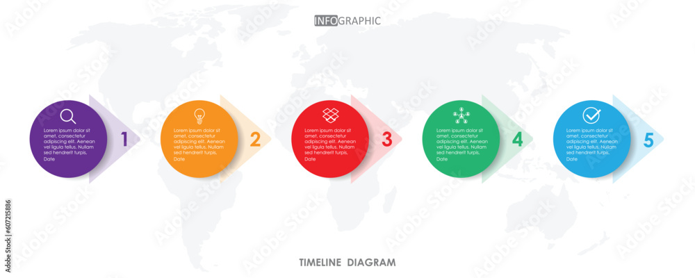 business project arrow roadmap timeline diagram Infographic roadmap ...