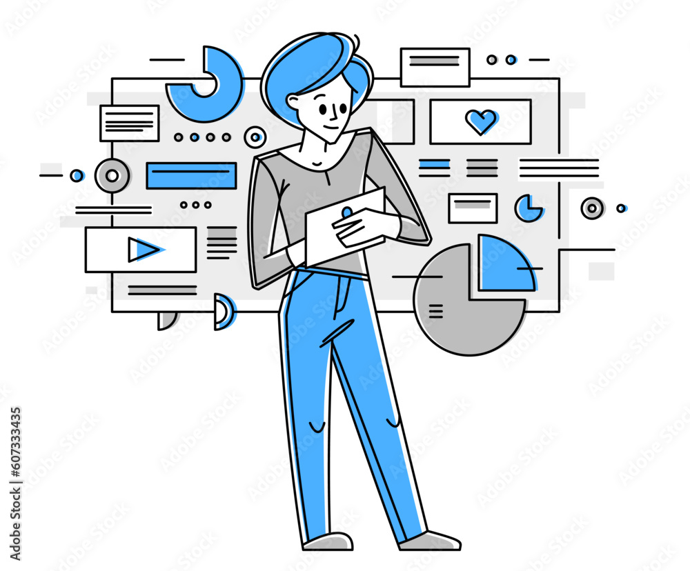 Data Systematization Collecting And Analyzing Information Intellectual Worker Making Analysis