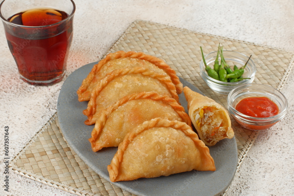 Curry puff or Pastel Goreng is Pastry Popular in Indonesia. fried ...