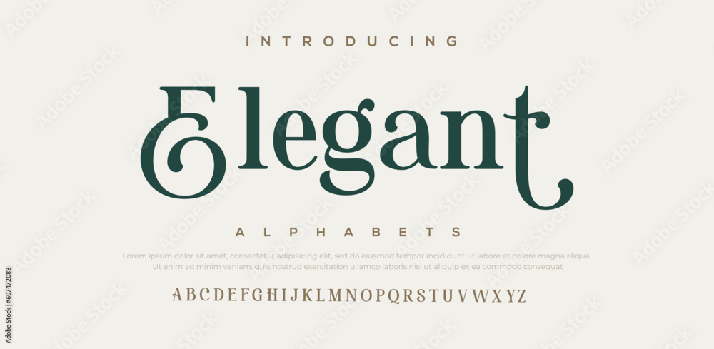 Stock-Vektorgrafik „Lettering Minimalist Fashion. Elegant alphabet ...
