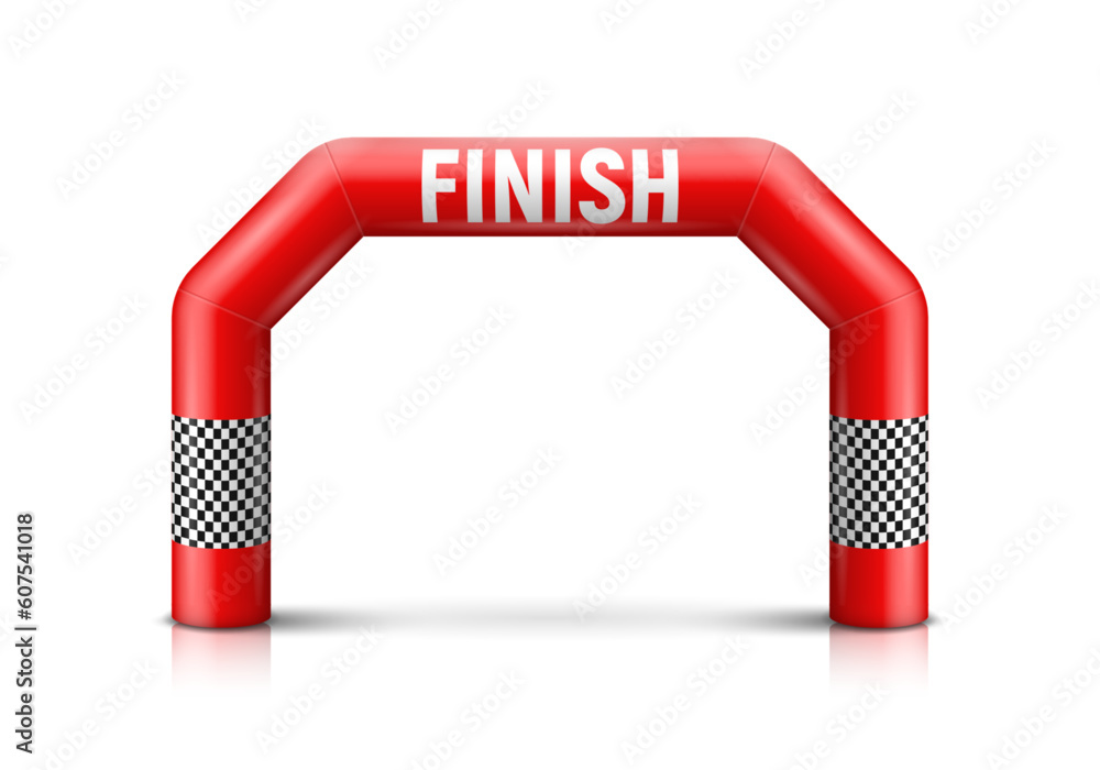 Vector de Stock Inflatable start/finish arch. Inflatable arch for sporting events. Vector ...