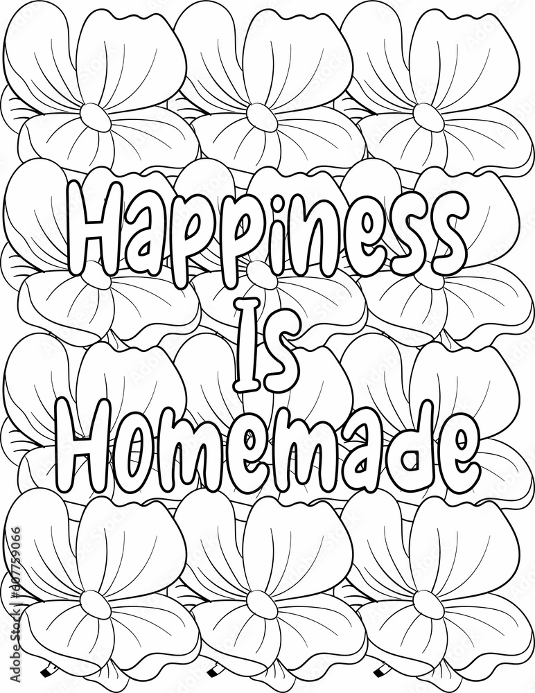 Stock-Illustration „Printable motivational words coloring page with a ...