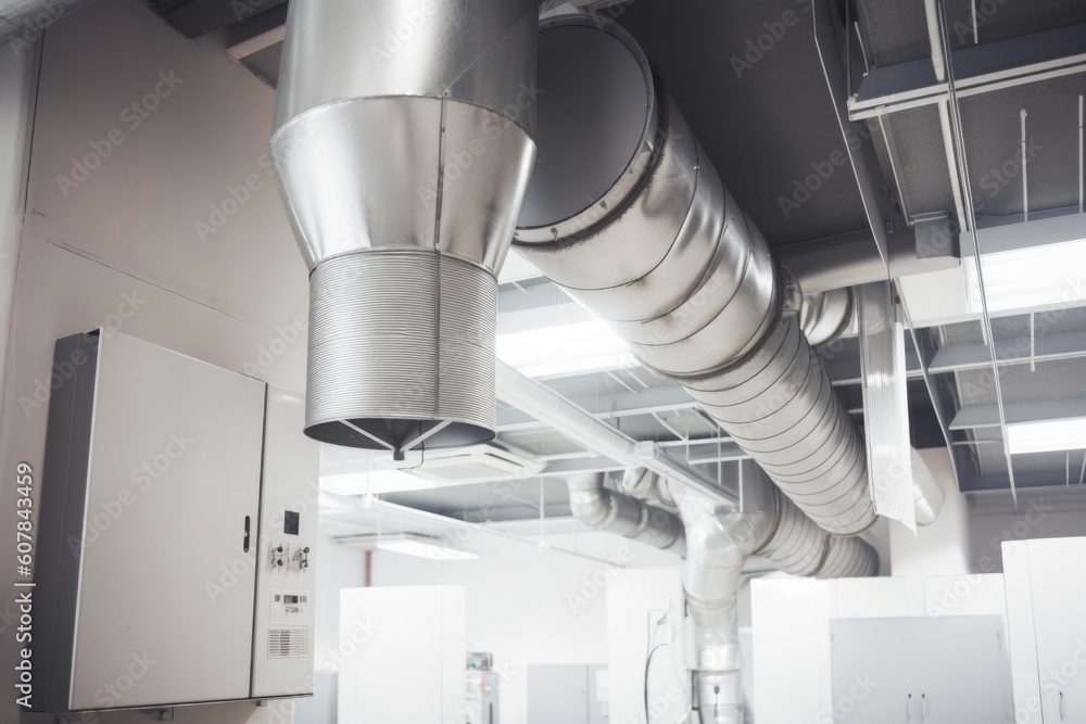 ventilation and exhaust system in a medical facility, with filters and ...