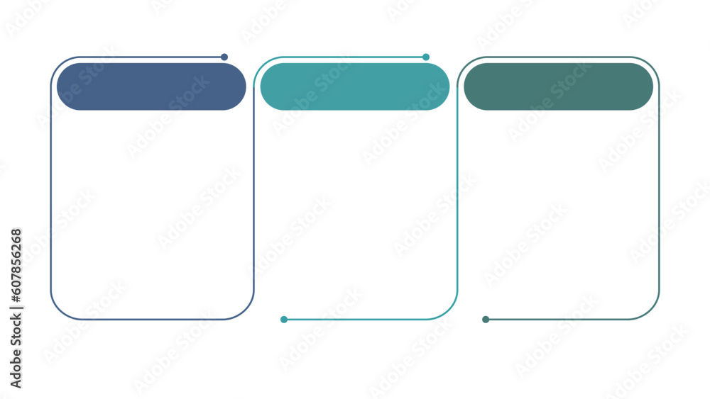Blank company process chart infographic template as vector with 3 ...