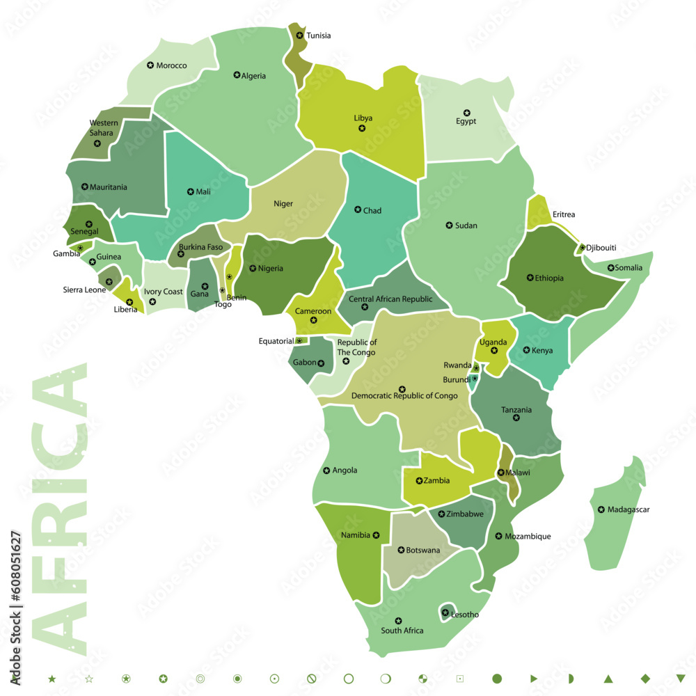 vector map of Africa Stock Vector | Adobe Stock
