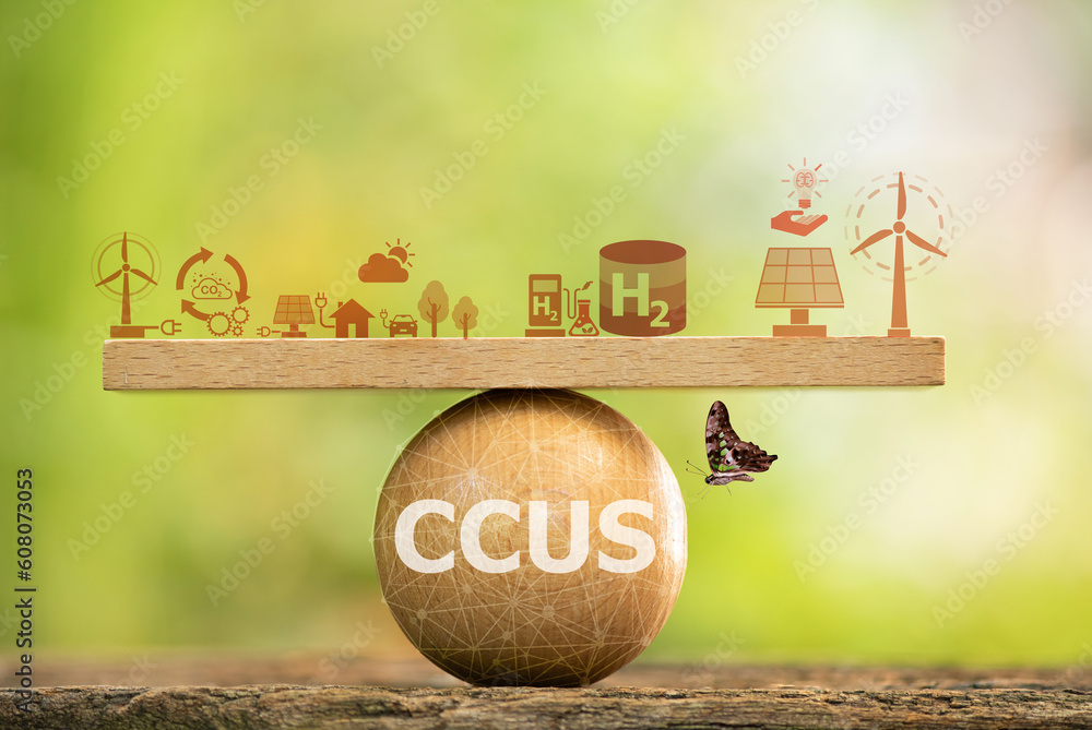 Carbon Capture Utilization And Storage Ccus Concept Technology Of Co2 Capturing And Store It