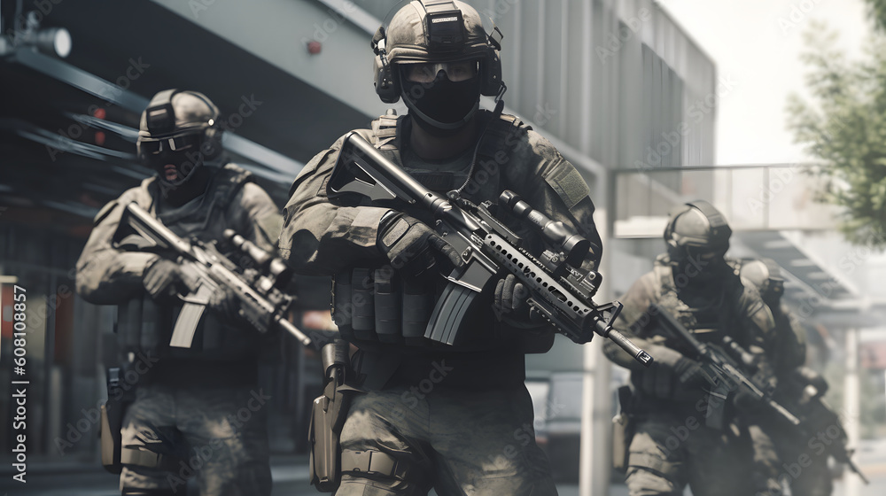 Guardian sentinels of urban safety: soldiers keep a watchful eye on the ...