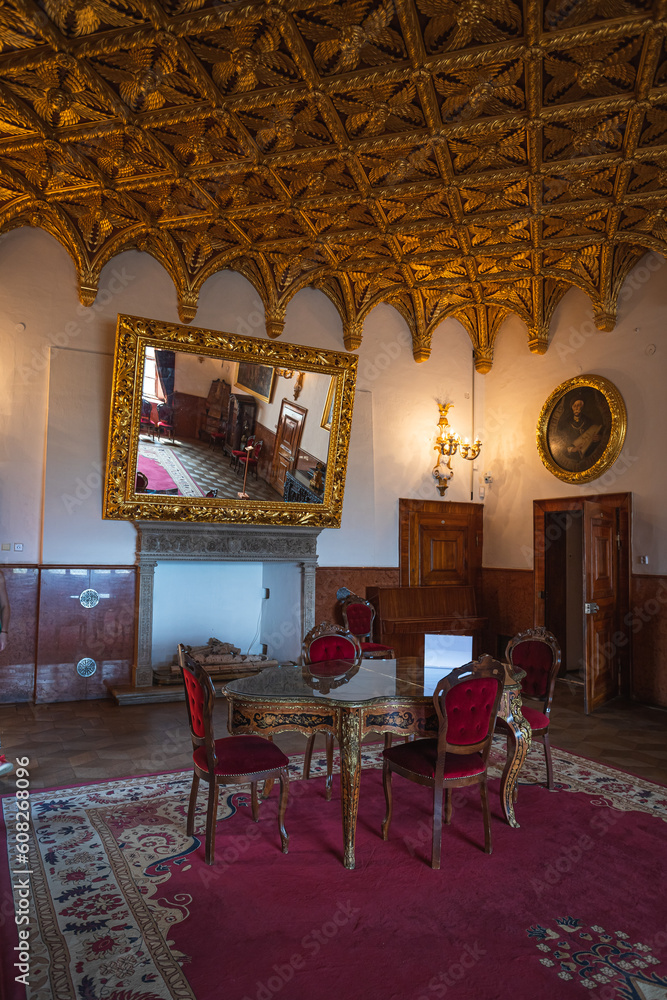 Bojnice, Slovakia - 16th September 2021: Interior of Medieval ...