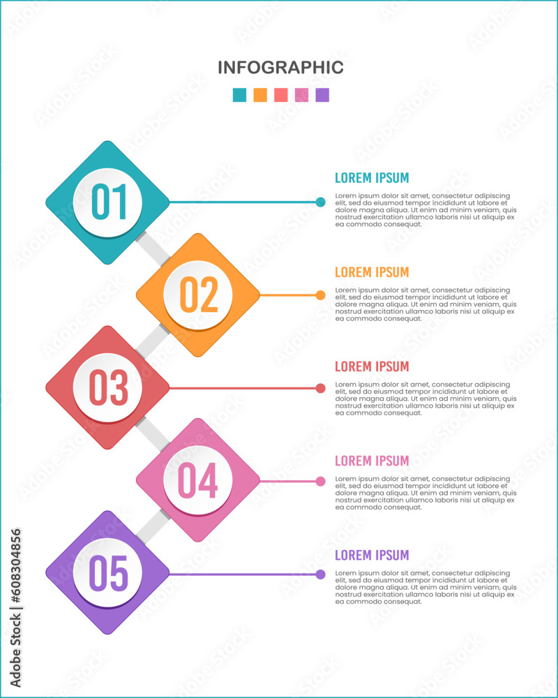 Infographics 5 options or steps. Workflow layouts, diagrams, number ...