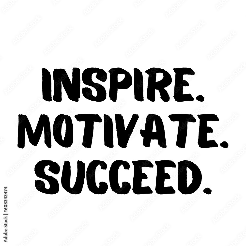 Inspire motivate succeed Text, calligraphy clipart, Typography, digital ...