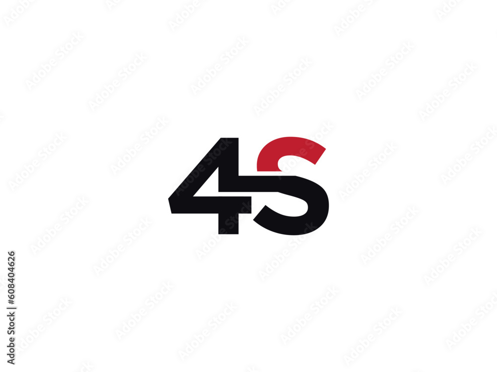4S Letter Logo Designs, Alphabet 4s Number Logo Monogram Stock Vector ...