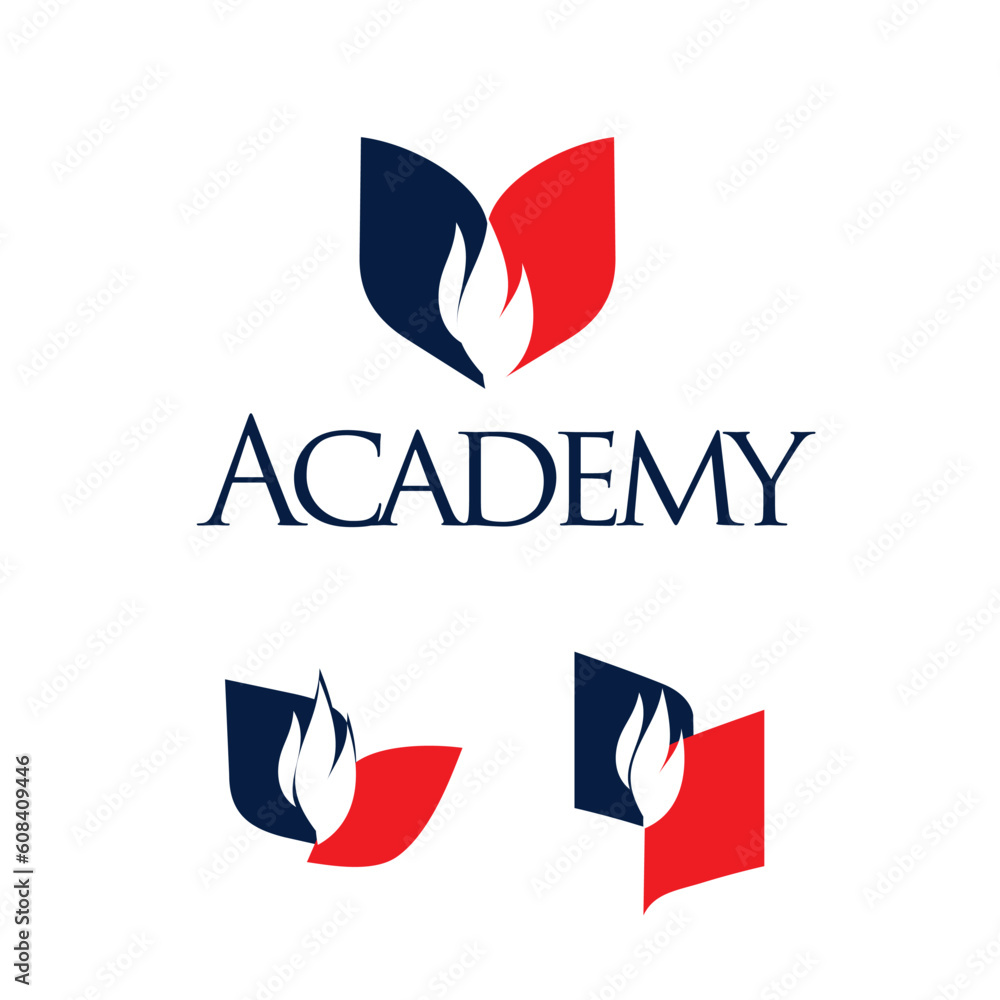 Стоковий вектор Education academy logo design vector template | Adobe Stock
