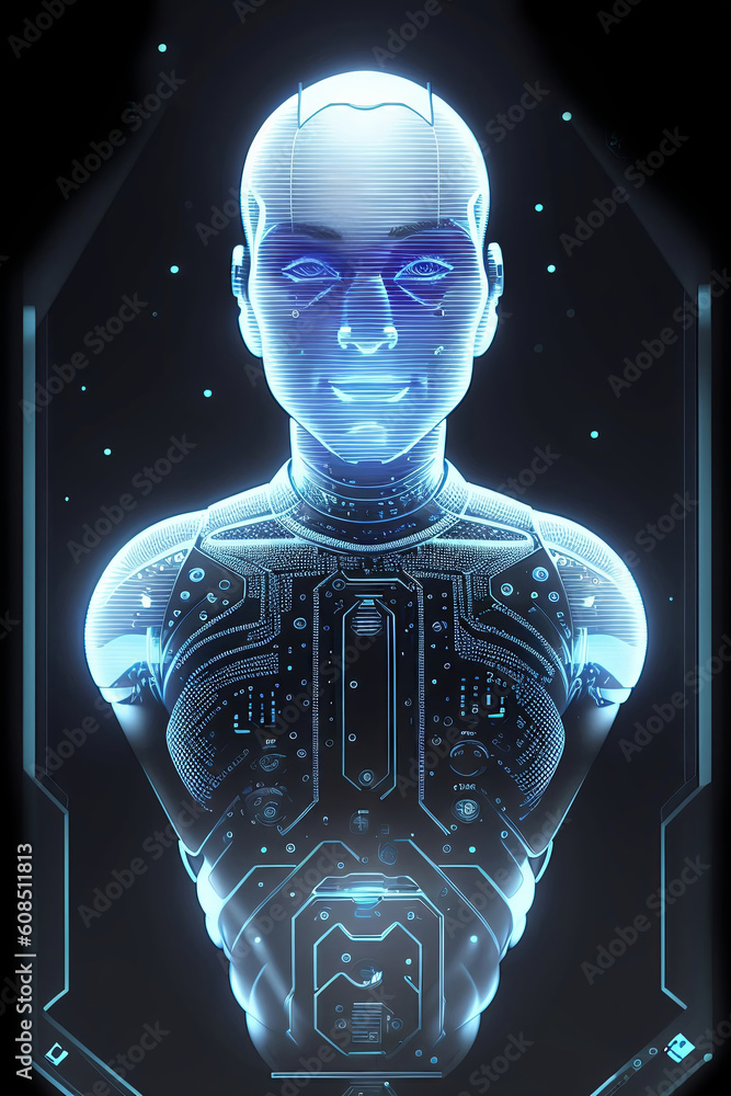 Sci-Fi AI Hologram Projection Scan Lines Photoshop Overlay Screen ...