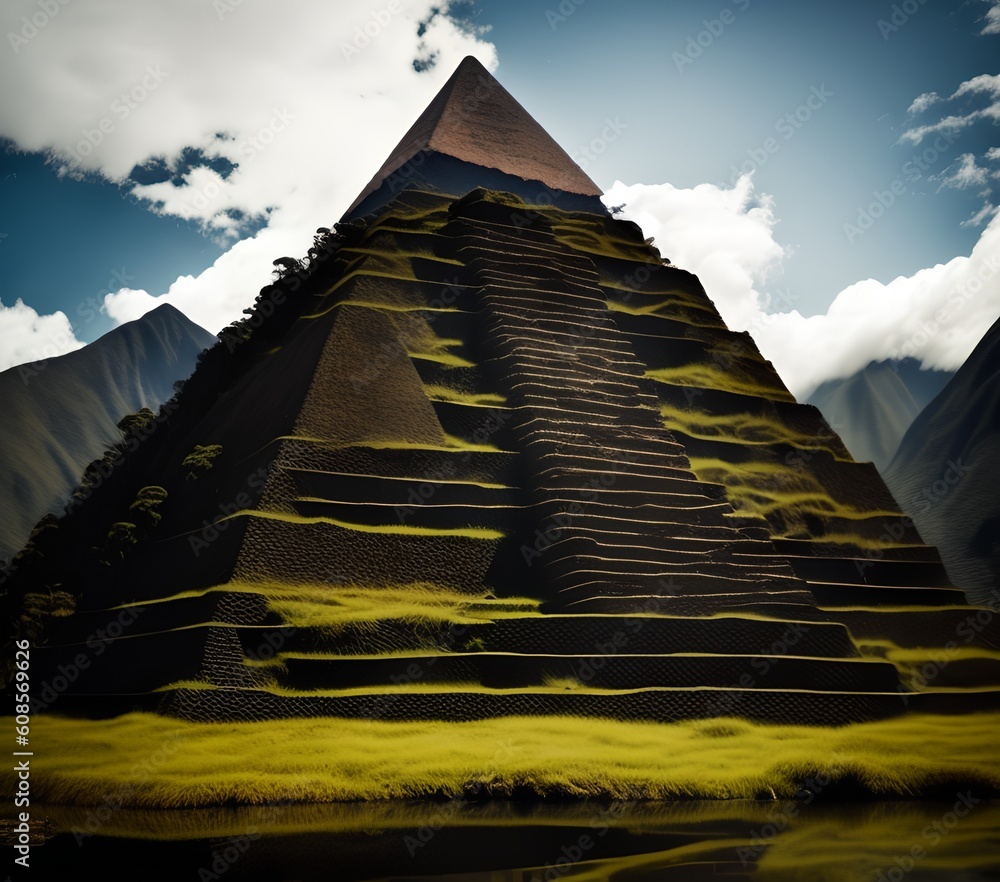 Pyramid of Incas, Generative AI Illustration Stock Illustration | Adobe ...