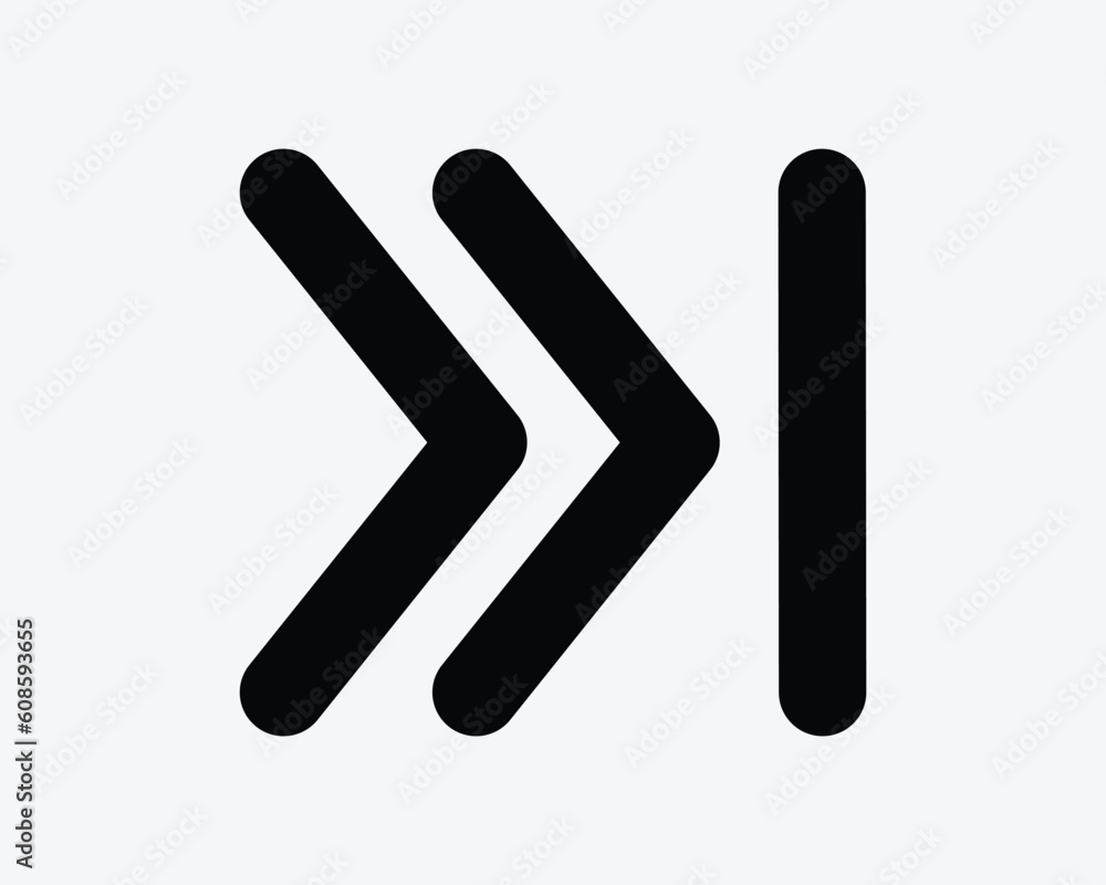 Skip Ahead Icon. Music Player Media Control Forward Next Track Arrow ...