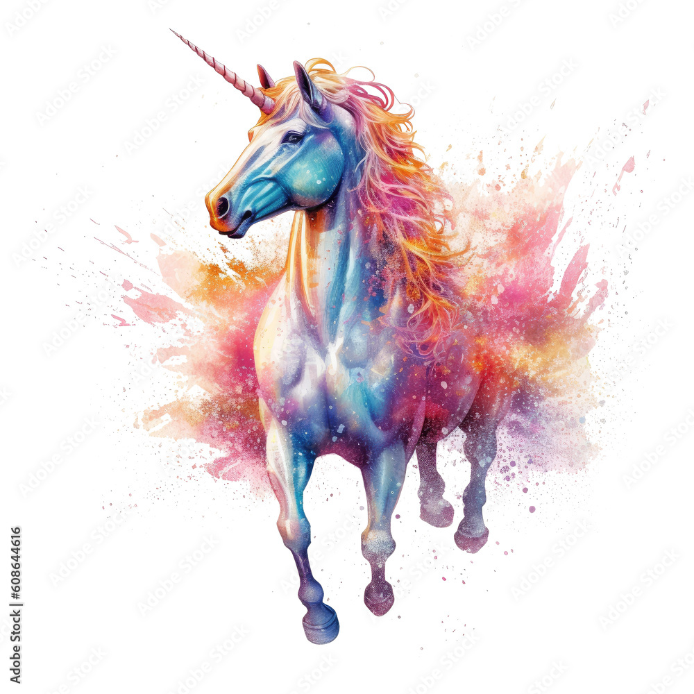 Unicorn Fantasy Illustration of a Magnificent and Beautiful Magical ...