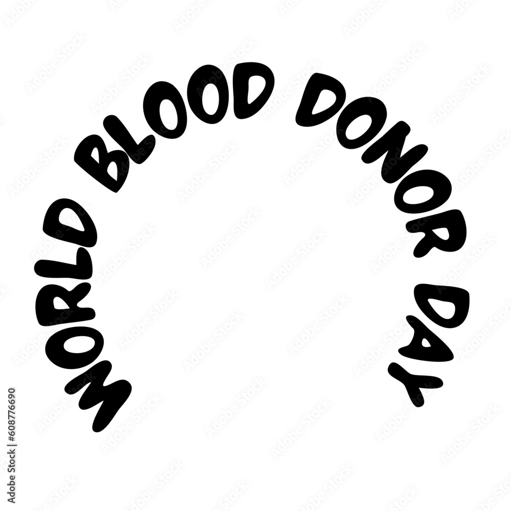 world blood donor day text calligraphy, Blood donor lettering ...