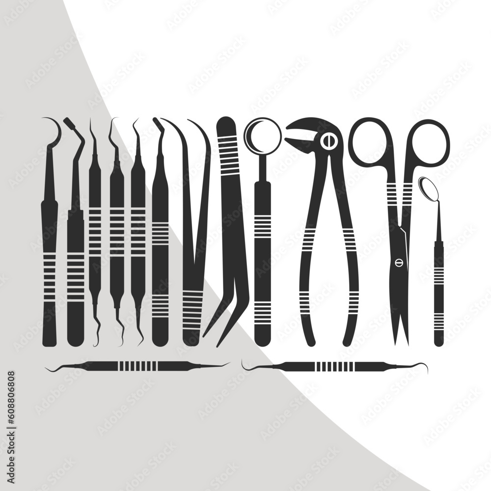 Dental Equipment Svg Bundle, Dental Silhouette, Dentist Tools, Cricut ...