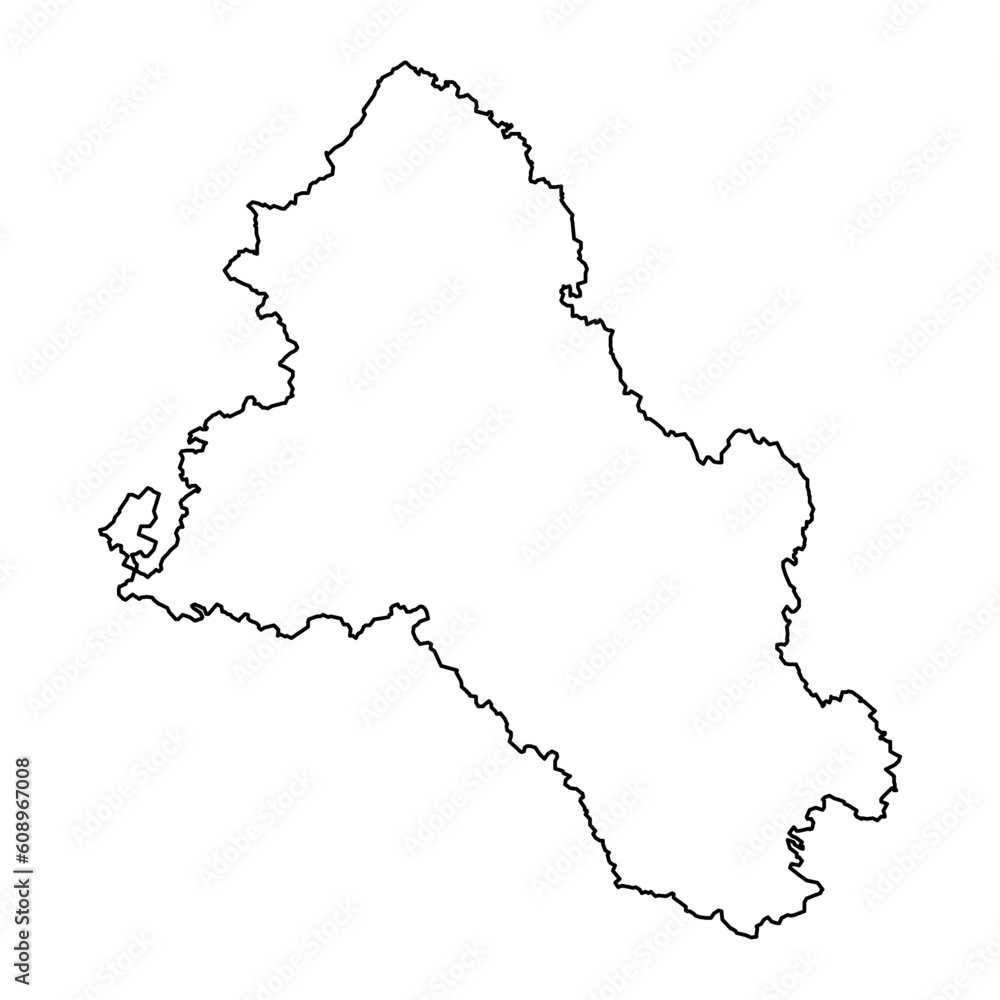 County Monaghan map, administrative counties of Ireland. Vector ...