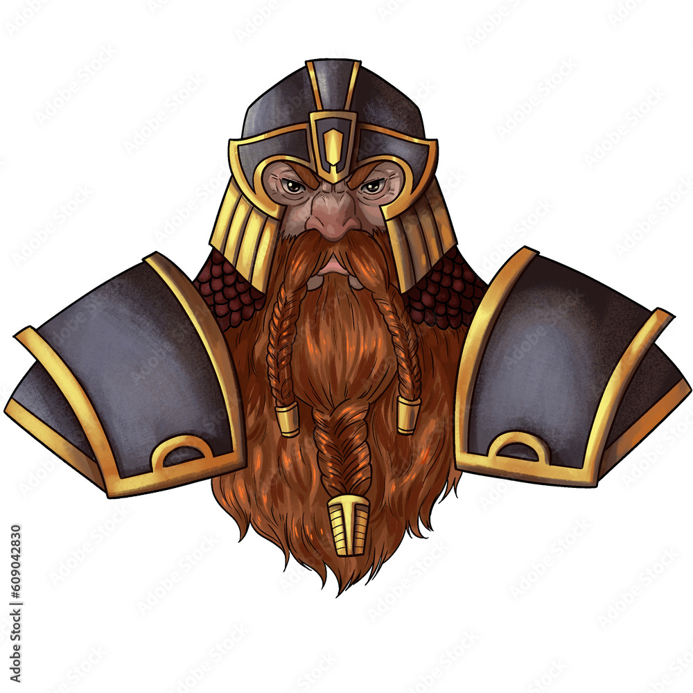 PNG transparent background fantasy character illustration. Male dwarf ...