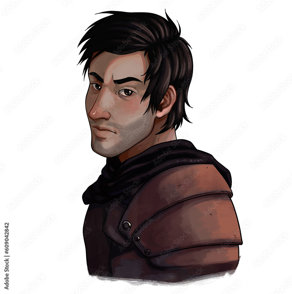 PNG transparent background fantasy character illustration. Male human ...