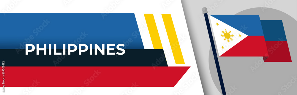 Vector de Stock Philippines national day banner design. Filipino flag ...