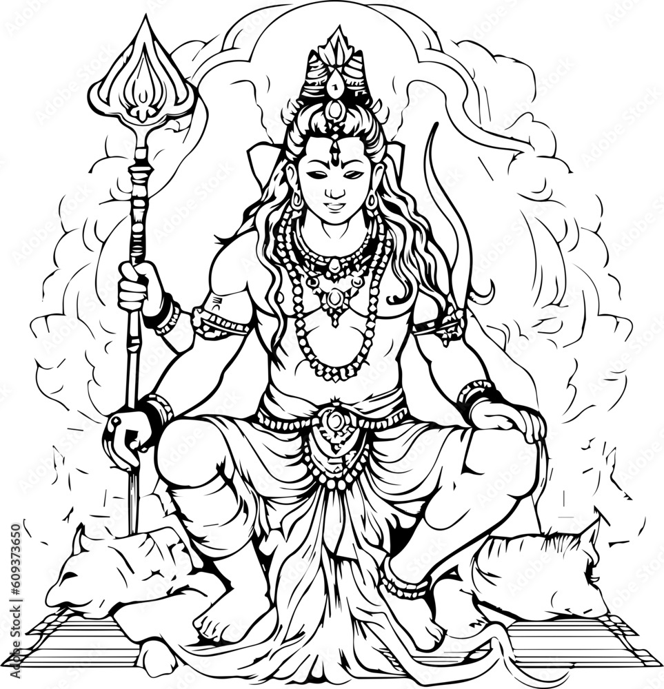 Hindu god shiva mahakaal images Stock Vector | Adobe Stock