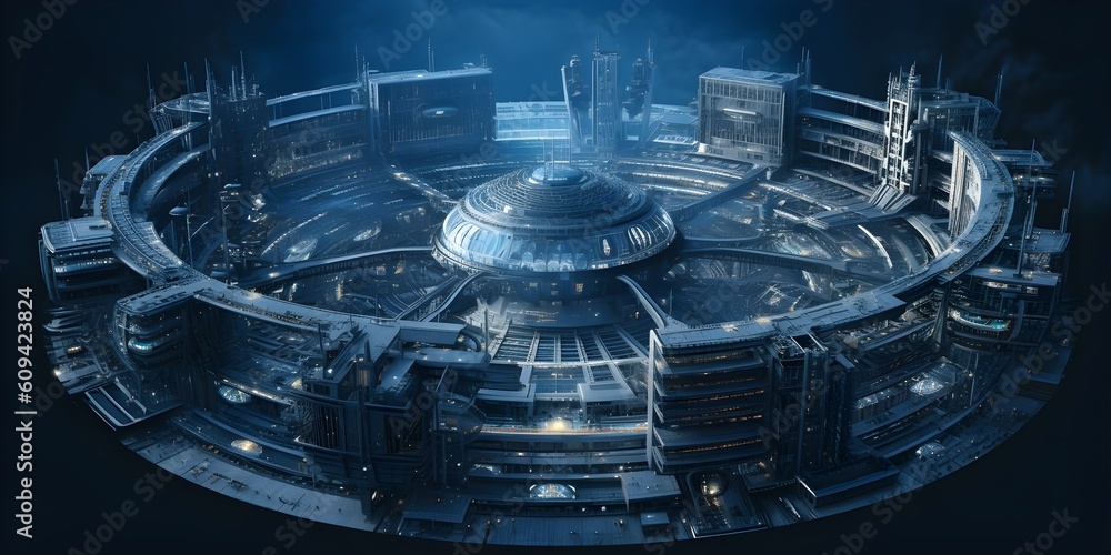 3D Representation, Floating Digital Fortress, Integrated Firewalls ...