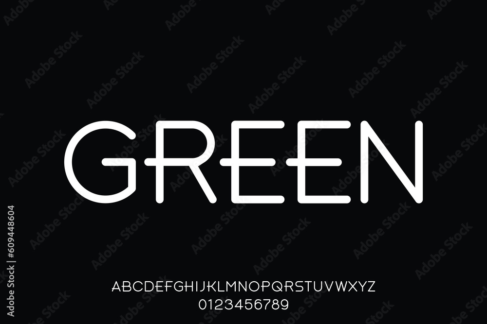 Unique linear friendly display font vector. Creative typeface ...