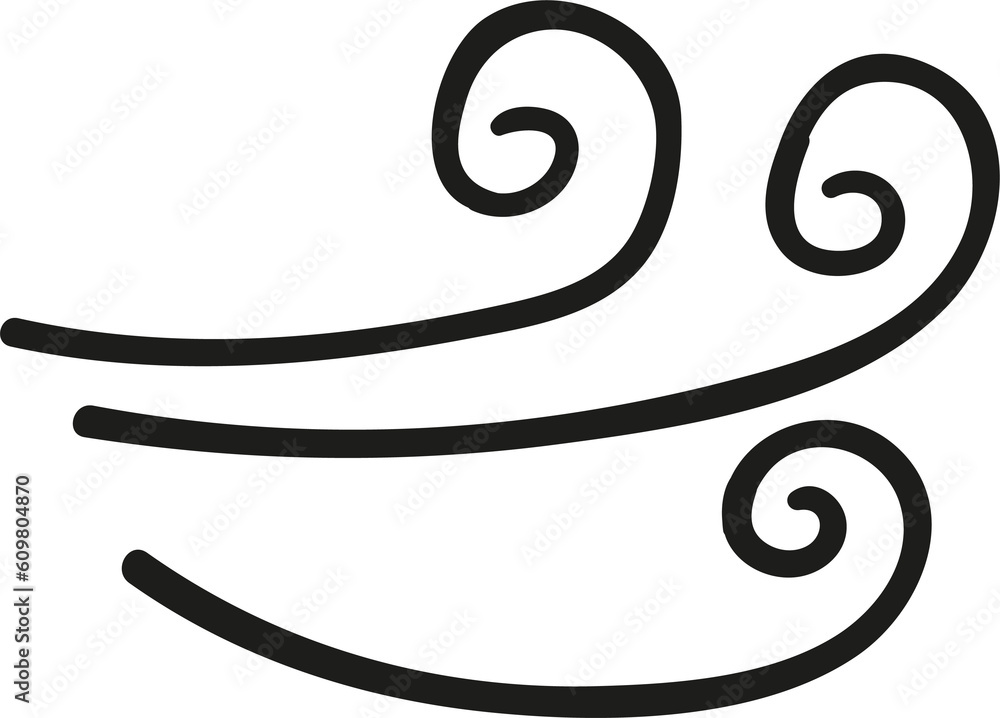 Wind hand drawn outline style Stock Illustration | Adobe Stock