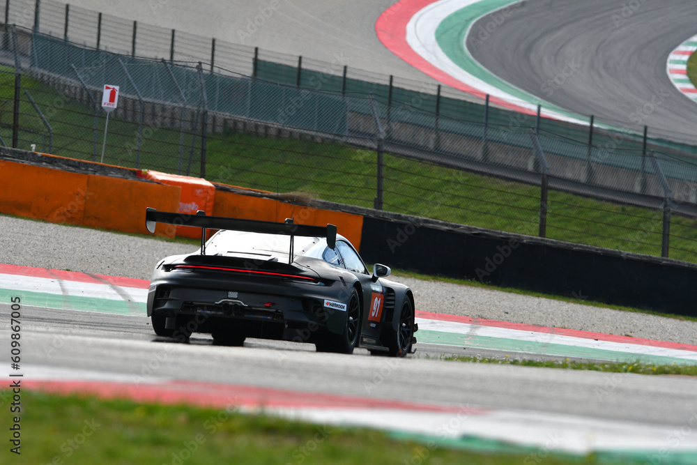 Scarperia, 23 March 2023: Porsche 911 GT3 R 991 II of Team Herberth ...