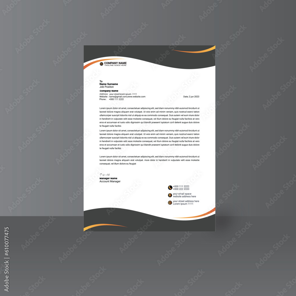 letterhead design, corporate modern letterhead design, creative and ...