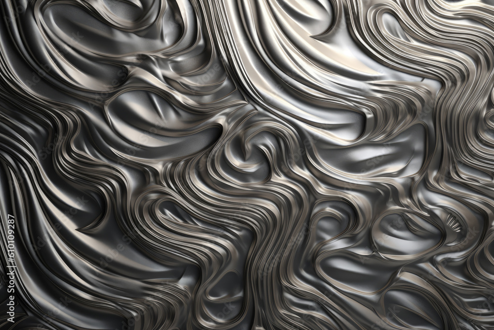Ilustración de Stock Shimmering silver brushed metal texture with ...