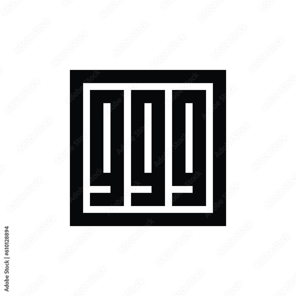999 logo design, triple nine logo icon, geometric style illustration ...
