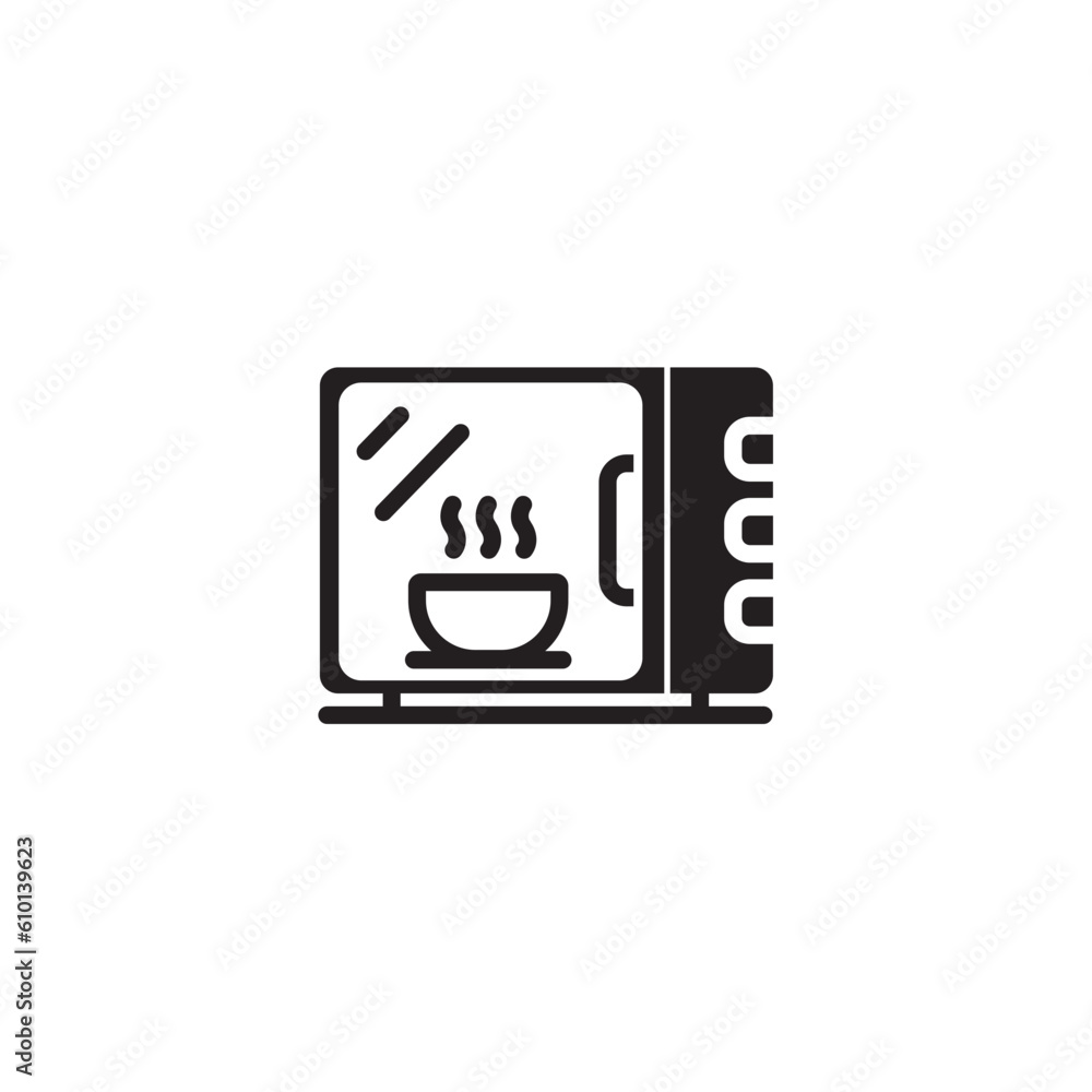 microwave icon microwave oven logo for app web logo banner button icon ...