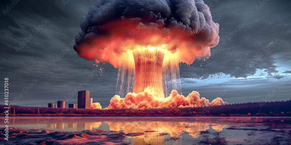 Fictional Illustration of a Nuclear Explosion Wallpaper Background ...